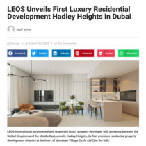 LEOS Unveils First Luxury Residential Development Hadley Heights in Dubai - LEOS Developments